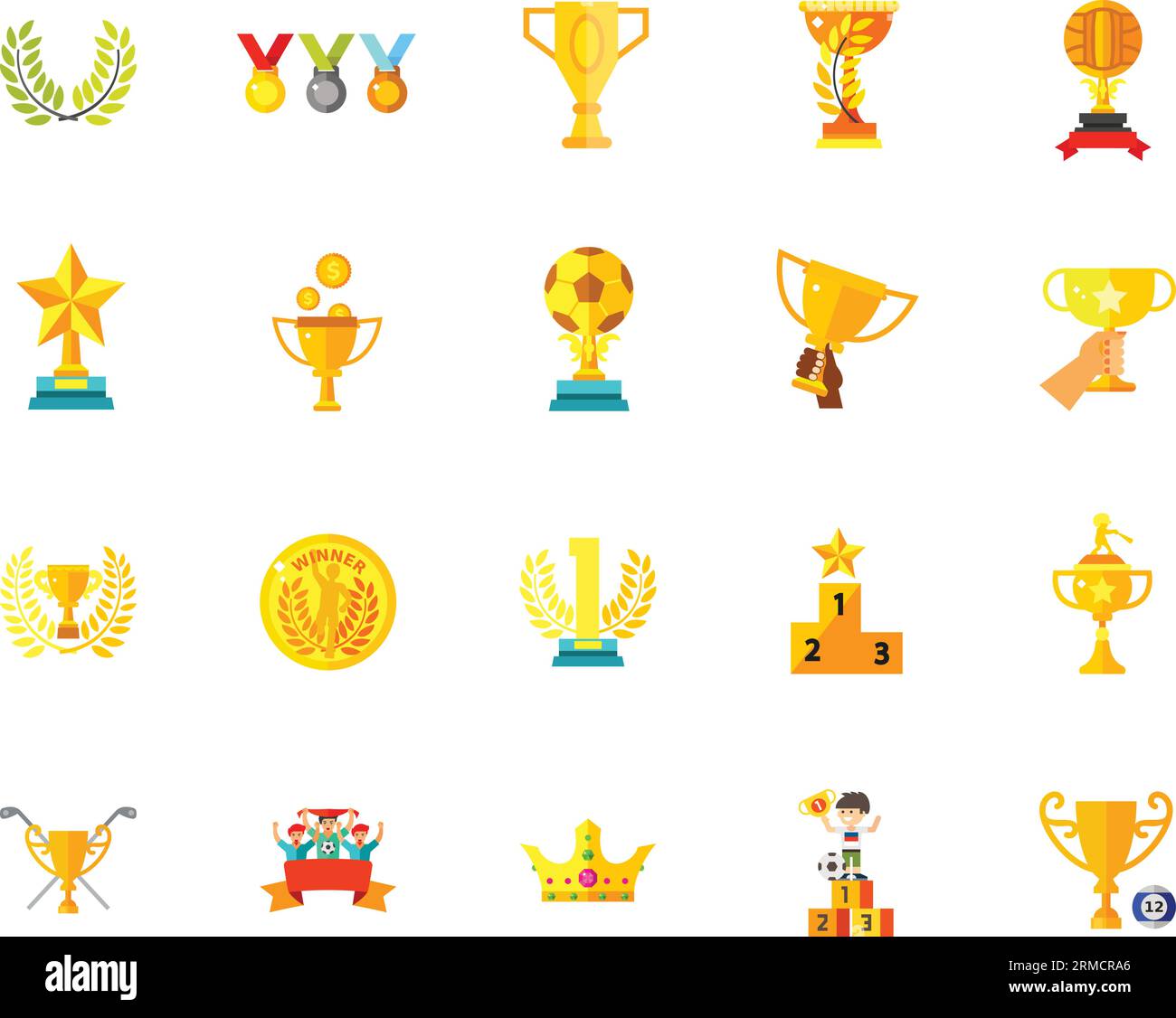 Trophy icon set Stock Vector Image & Art - Alamy