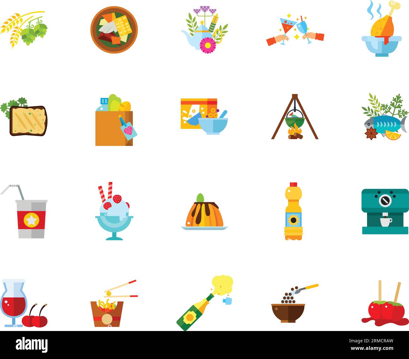 Meals icon set Stock Vector Image & Art - Alamy