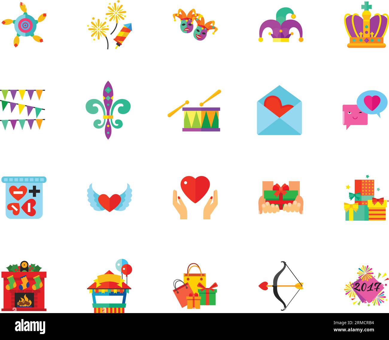 Holidays icon set Stock Vector Image & Art - Alamy
