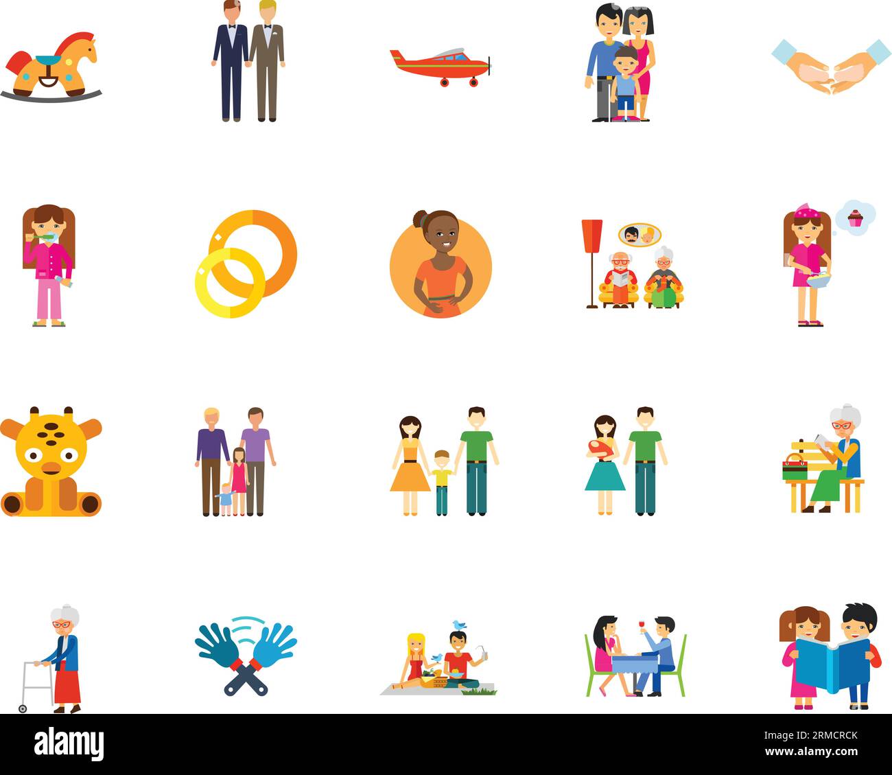 Family icon set Stock Vector Image & Art - Alamy