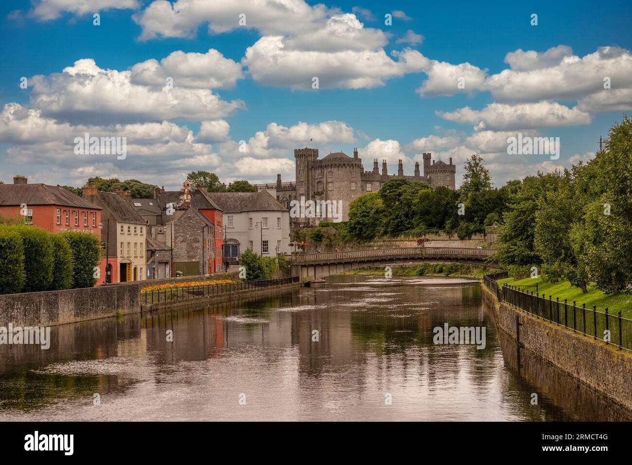 Aerial view of Kilkenny castle, Victorian remodeling of a medieval ...