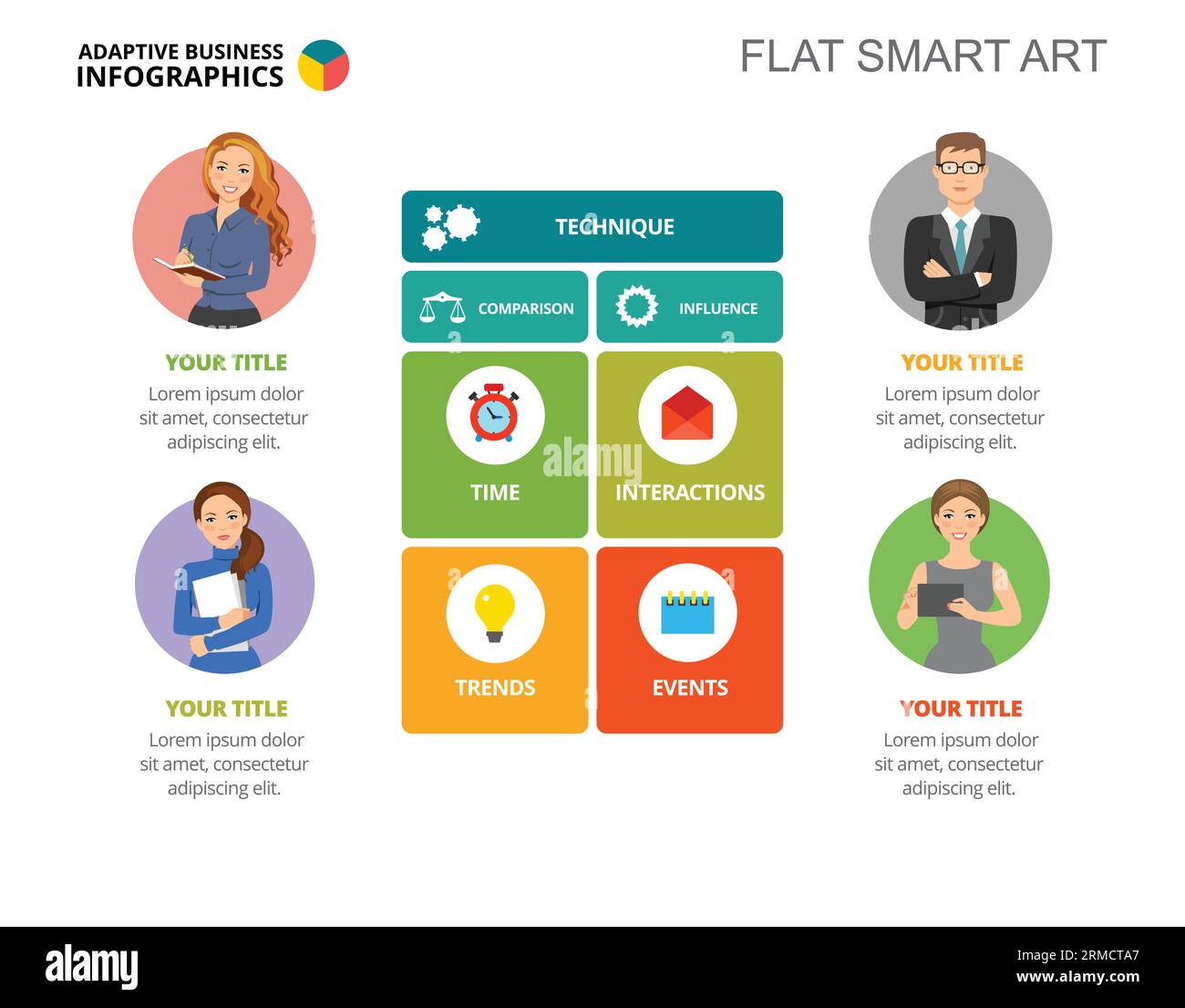 Workflow Concept Slide Template Stock Vector Image & Art - Alamy