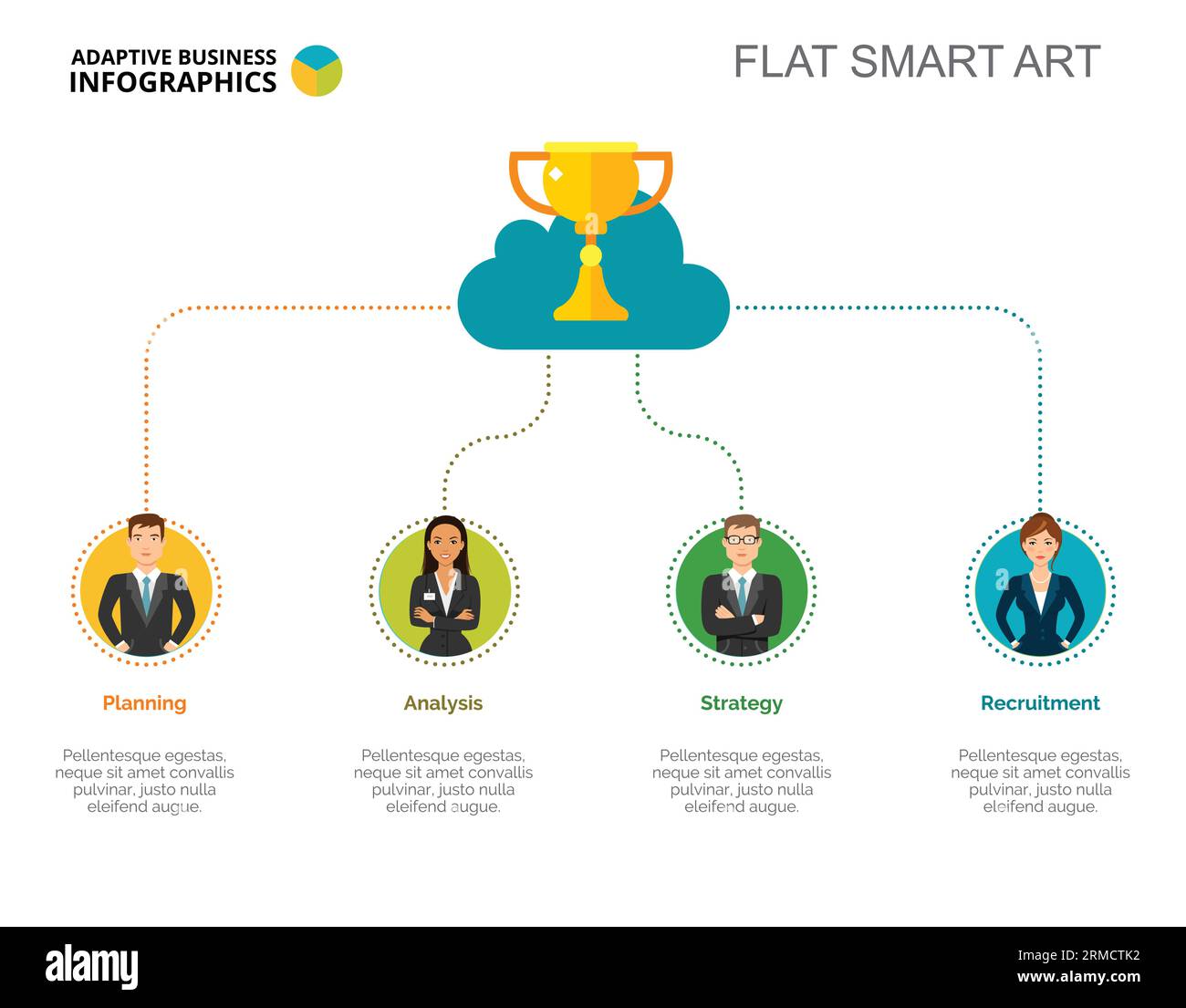 Four People Workflow Slide Template Stock Vector Image & Art - Alamy