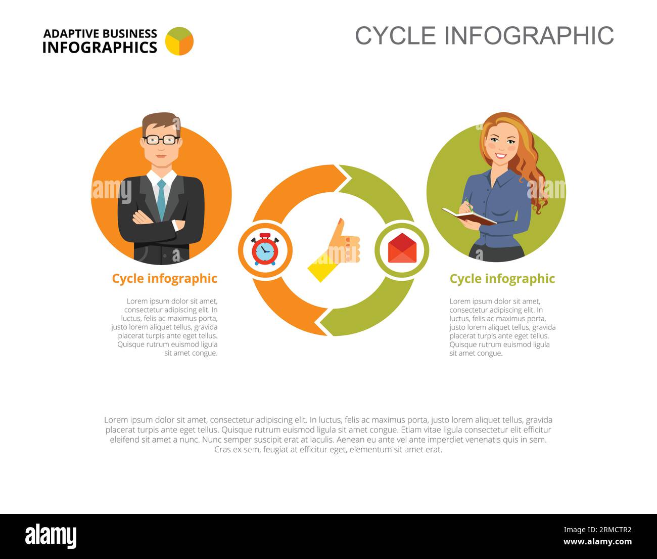 Two Options Cycle Slide Template Stock Vector Image & Art - Alamy
