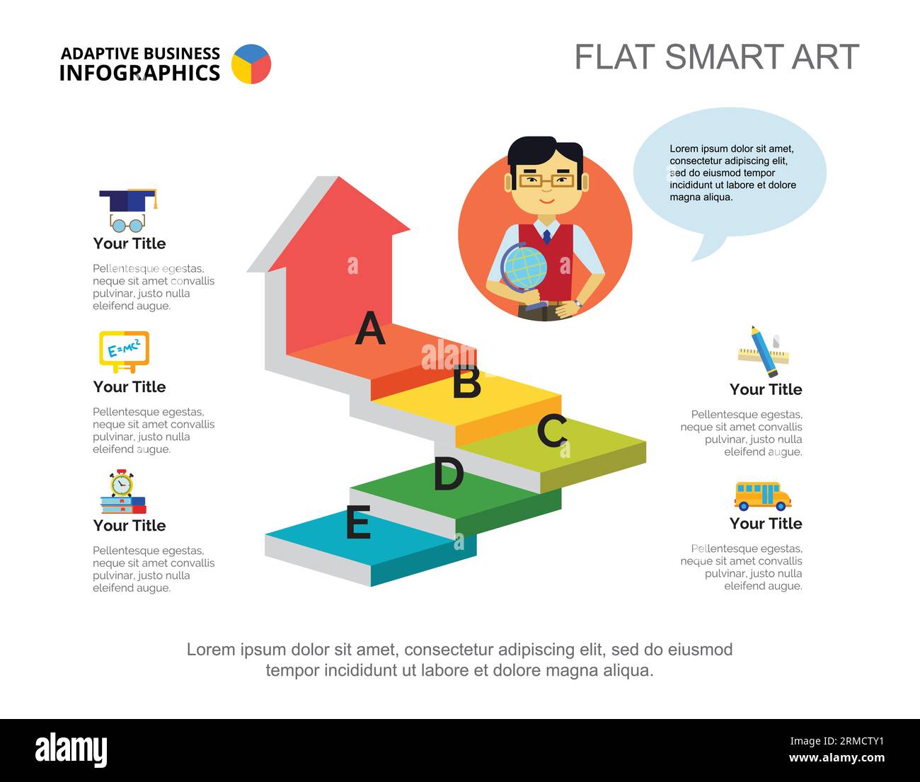 Arrow Infographics Slide Template Stock Vector Image & Art - Alamy