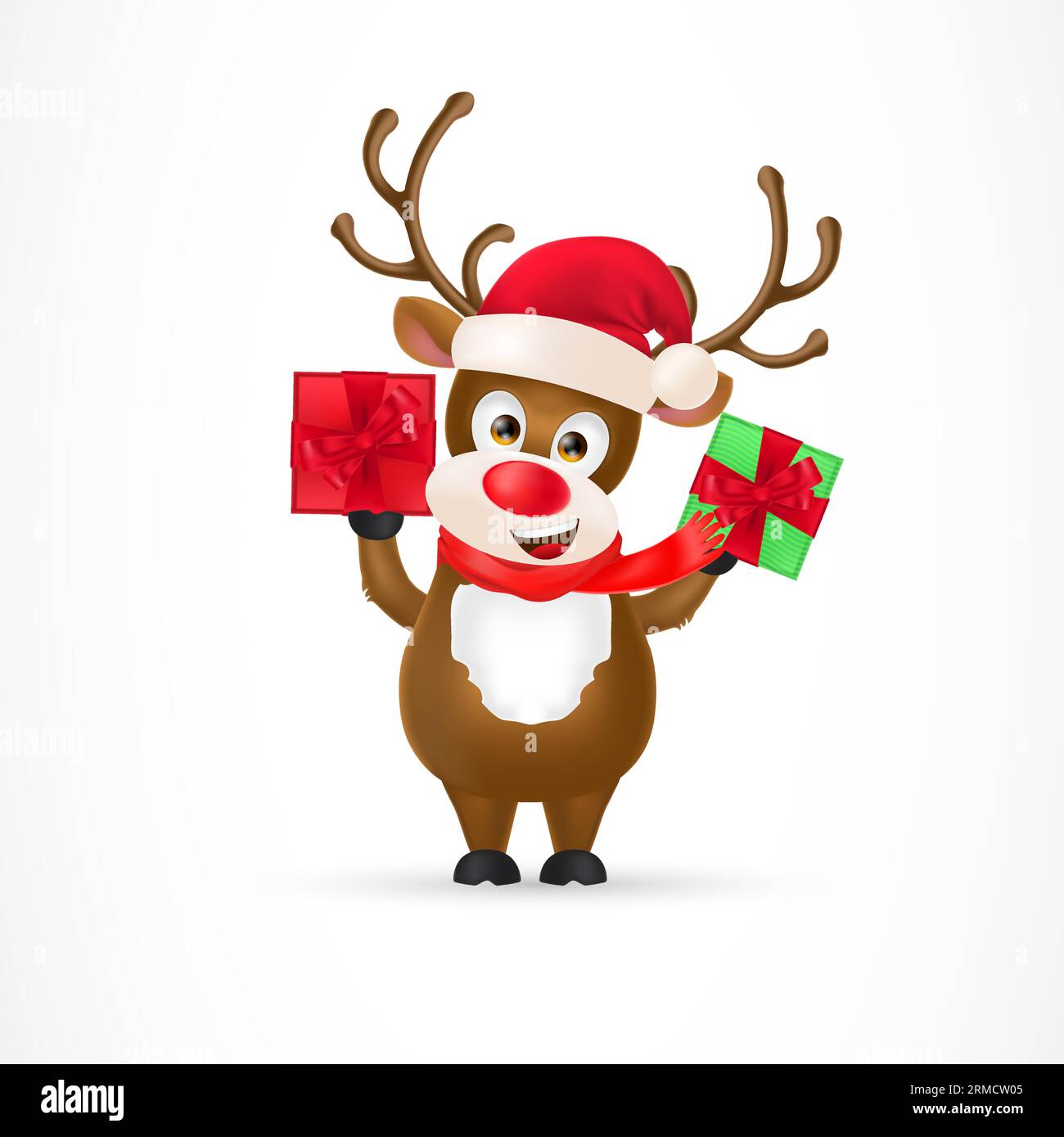 Christmas Reindeer Cartoon Character Stock Vector Image & Art - Alamy