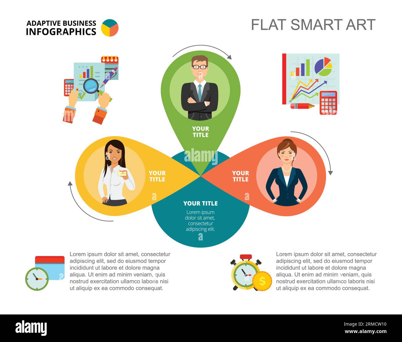 Business Analysis Concept Slide Template Stock Vector Image & Art - Alamy