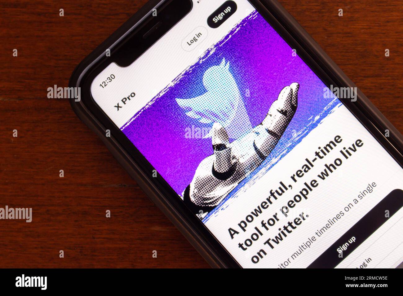 Website of X Pro (formerly Tweetdeck) seen in iPhone. TweetDeck ...