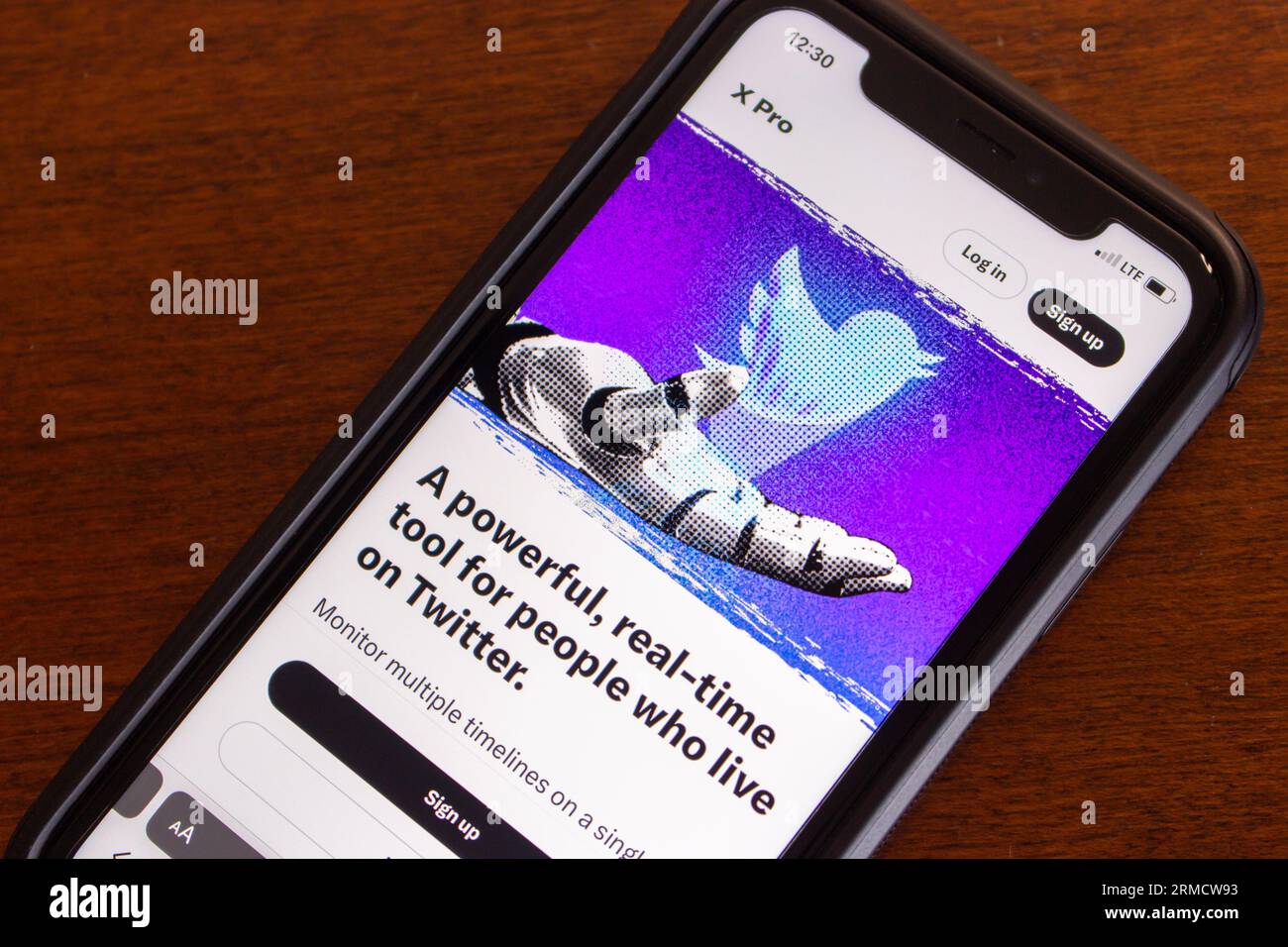 Website of X Pro (formerly Tweetdeck) seen in iPhone. TweetDeck ...