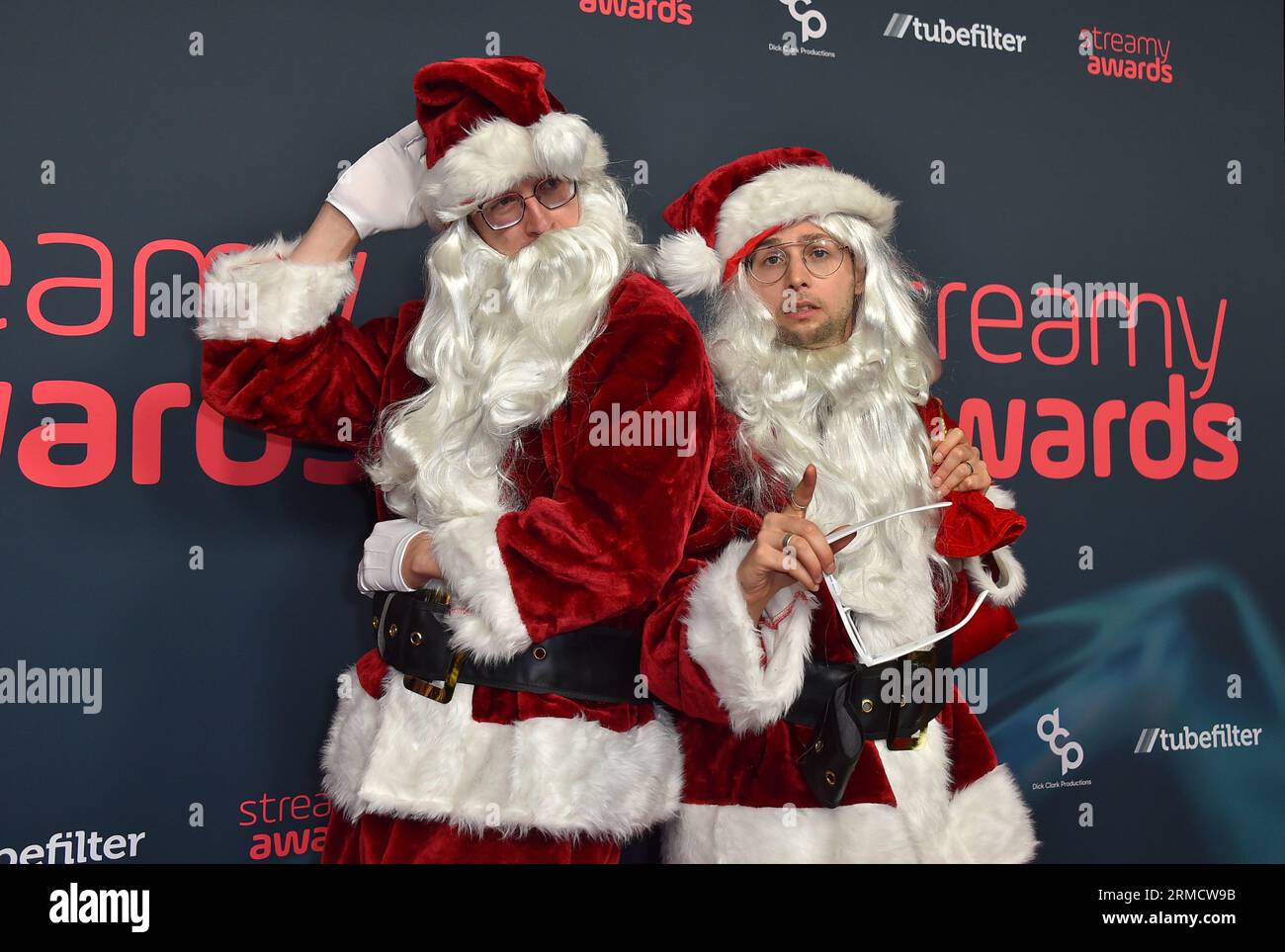 Keith Habersberger, left, and Zach Kornfeld arrive at the Streamy ...
