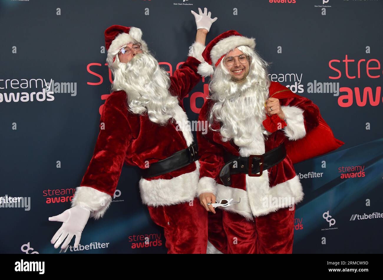 Keith Habersberger, left, and Zach Kornfeld arrive at the Streamy ...