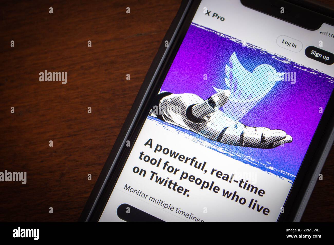 Website of X Pro (formerly Tweetdeck) seen in iPhone. TweetDeck ...