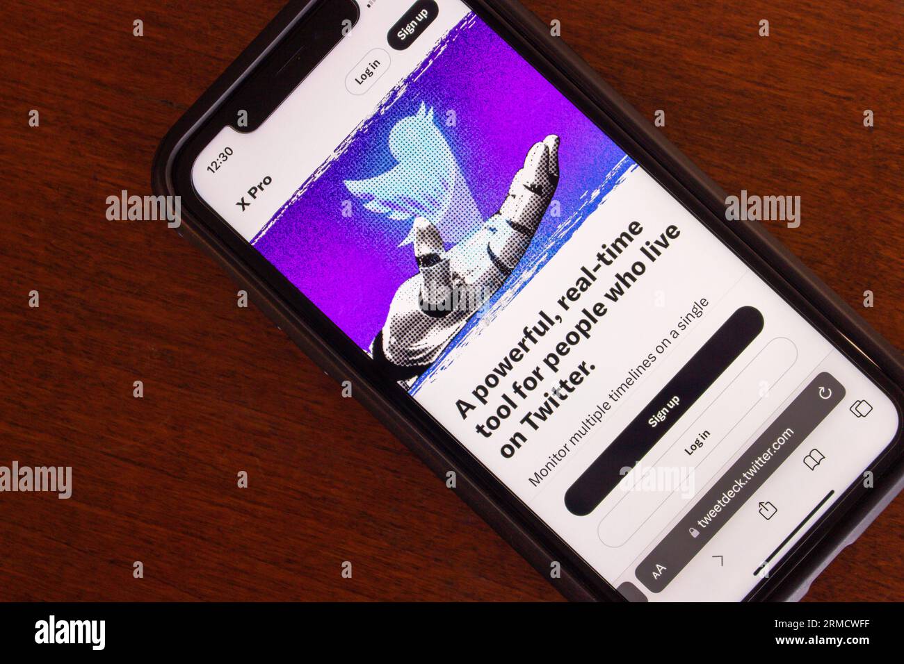 Website of X Pro (formerly Tweetdeck) seen in iPhone. TweetDeck ...