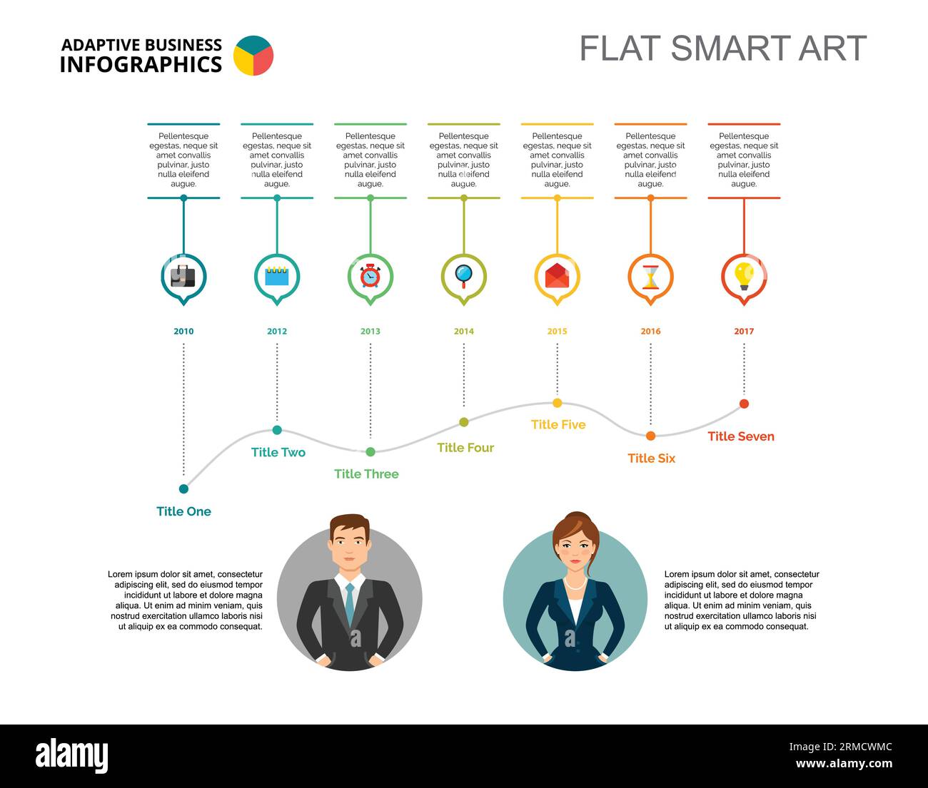 Business Line Chart Slide Template Stock Vector Image & Art - Alamy