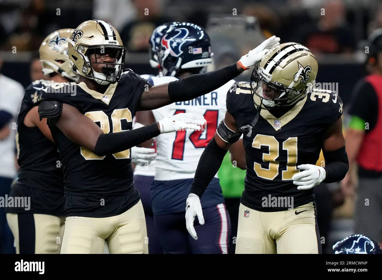 New Orleans Saints safety Jordan Howden (31) celebrates after making a ...