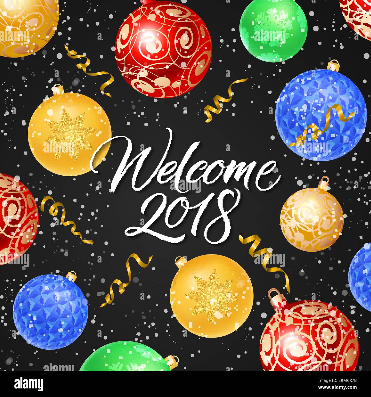 Welcome Twenty Eighteen Lettering Stock Vector Image & Art - Alamy