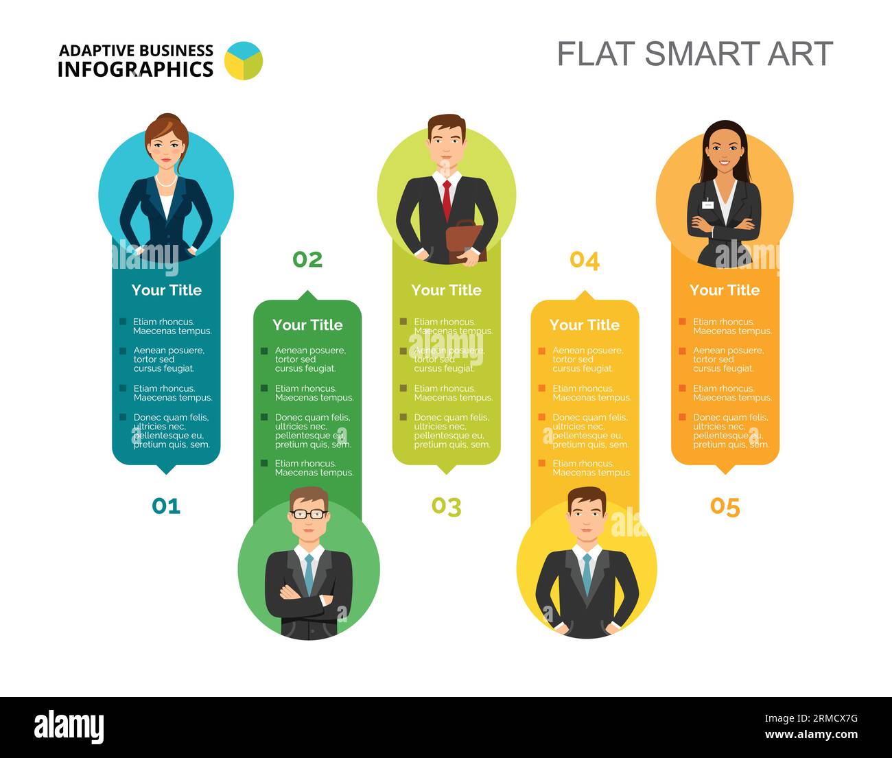 Five Employees Slide Template Stock Vector Image & Art - Alamy