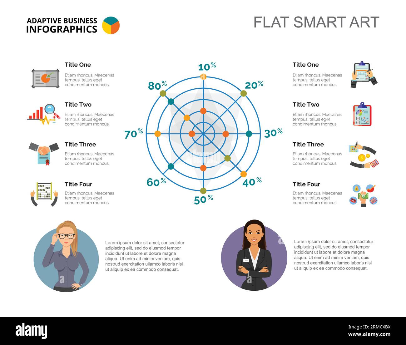 Radar Chart Slide Template Stock Vector Image & Art - Alamy