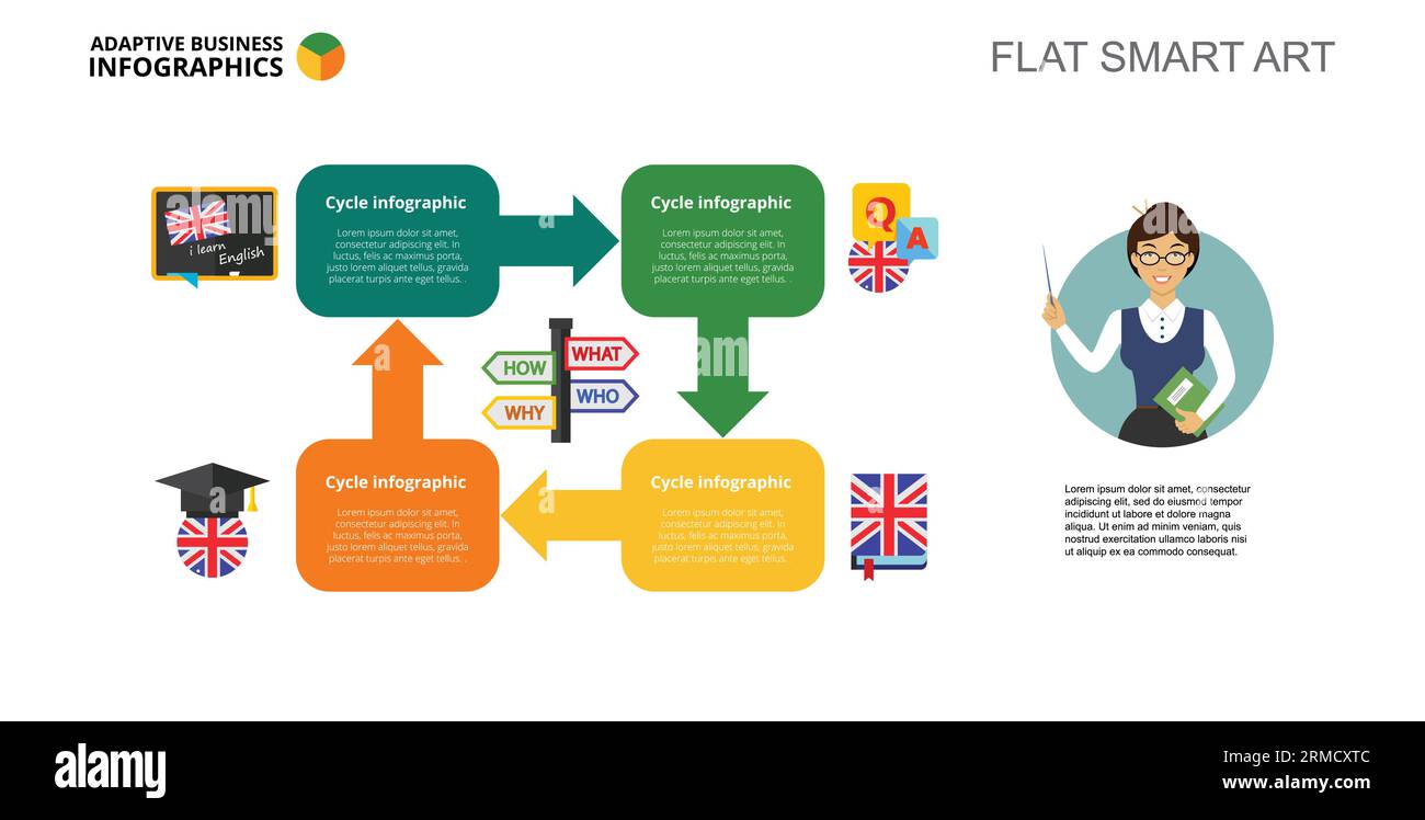 Learning English Slide Template Stock Vector Image & Art - Alamy