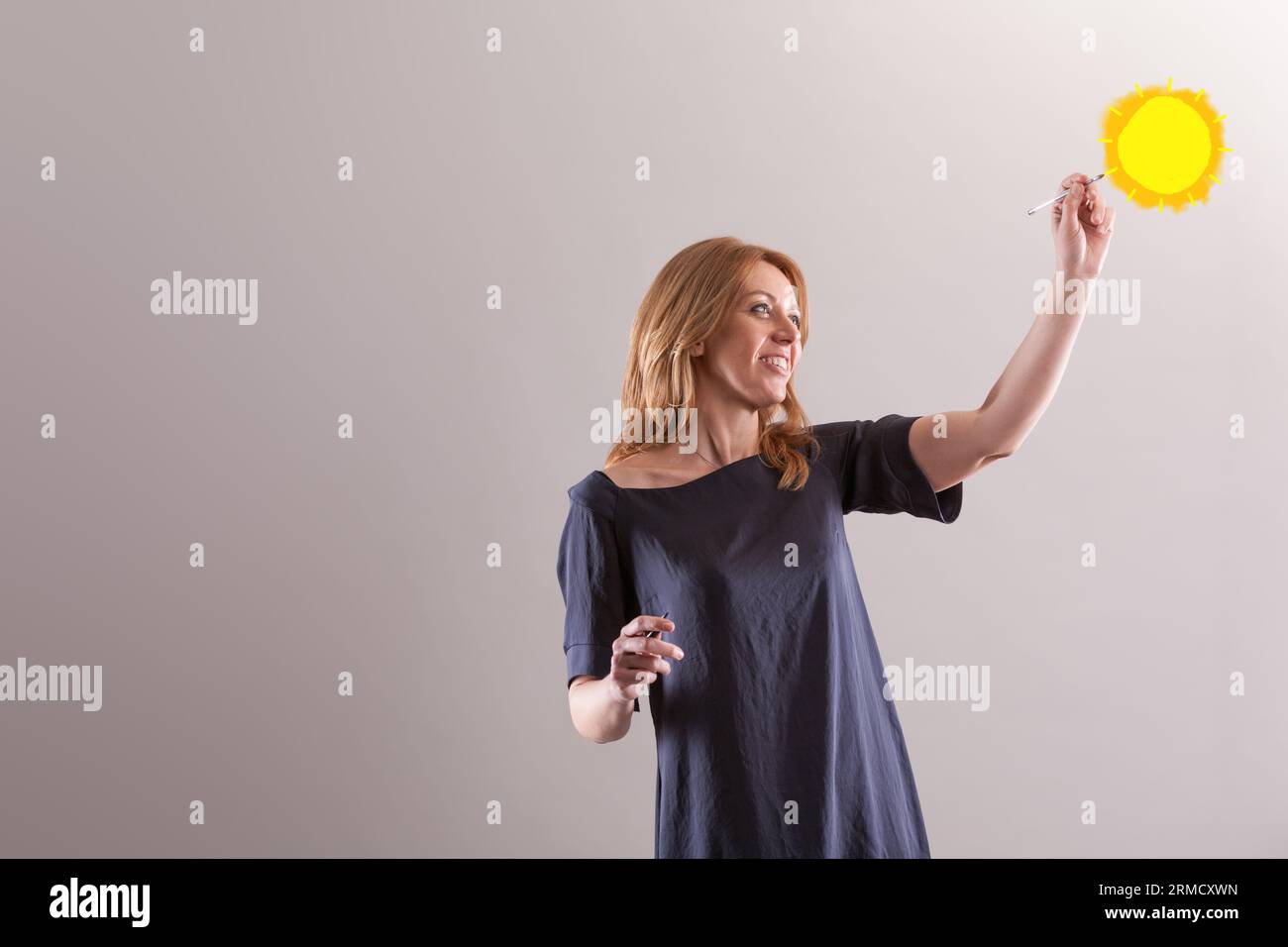 Celebrating the blend of imagination and nature's beauty, a woman ...