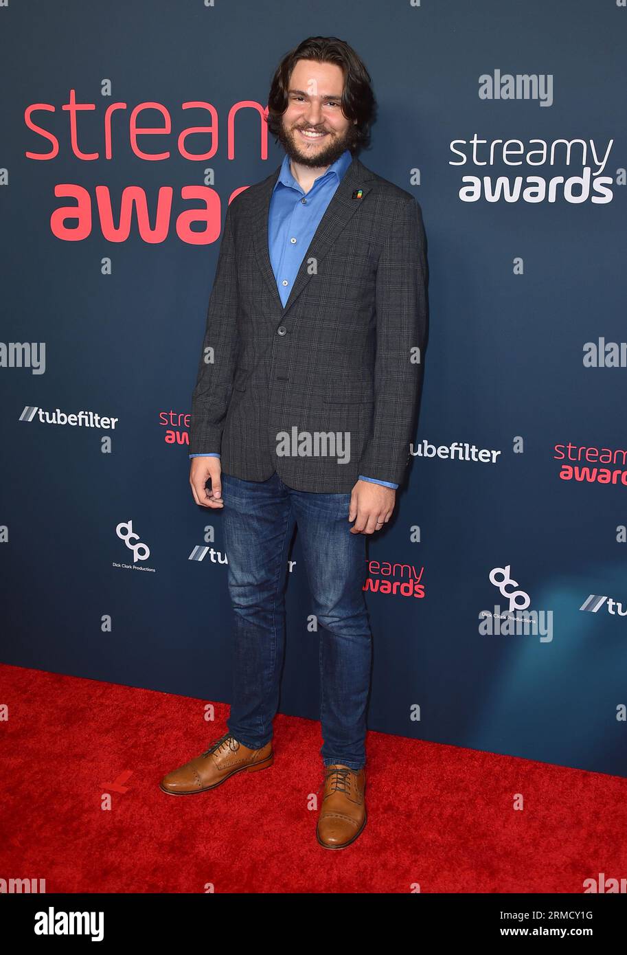 Patrick Lacey arrives at the Streamy Awards on Sunday, Aug. 27, 2023 ...