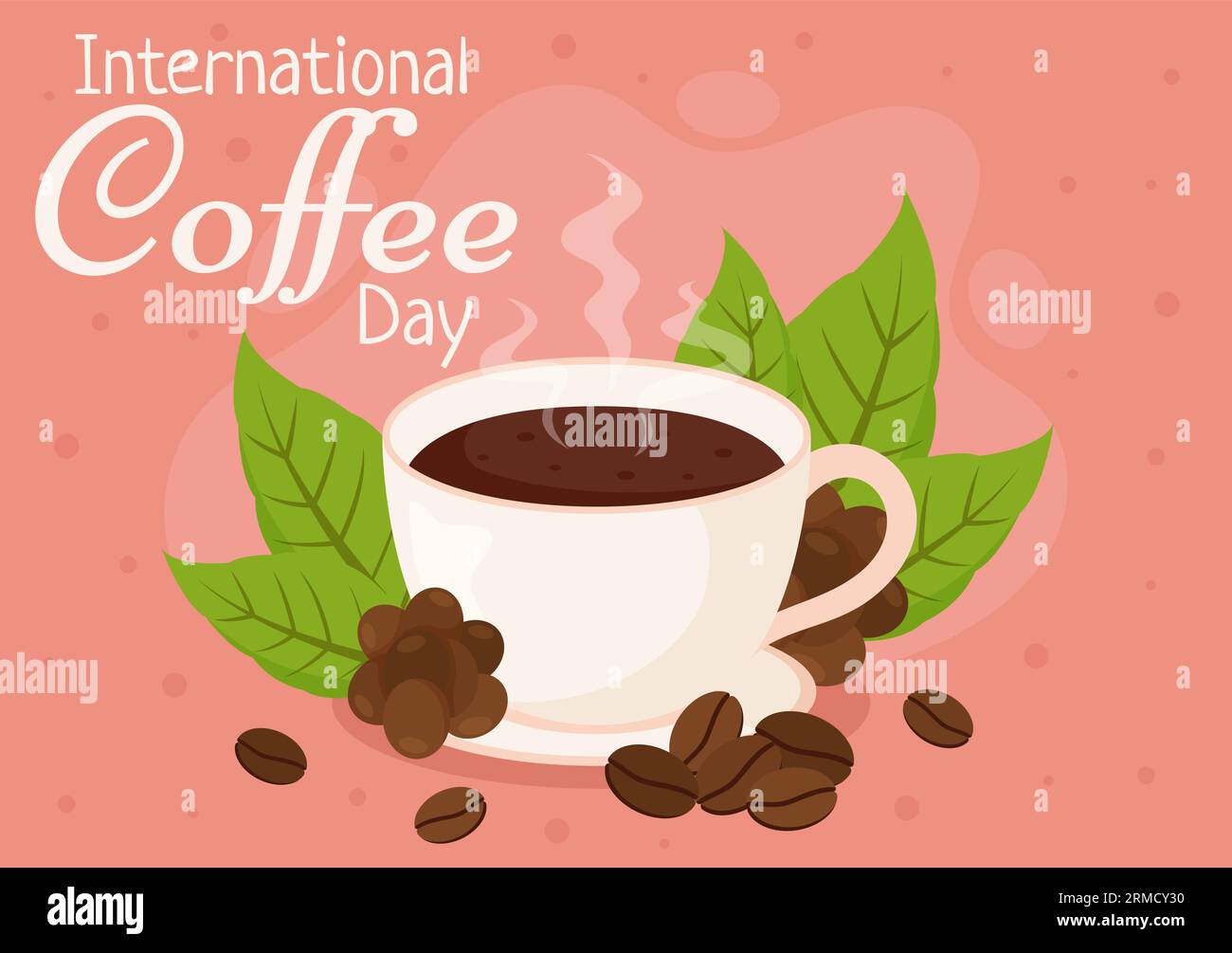 International Coffee Day Vector Illustration on 1st October with ...