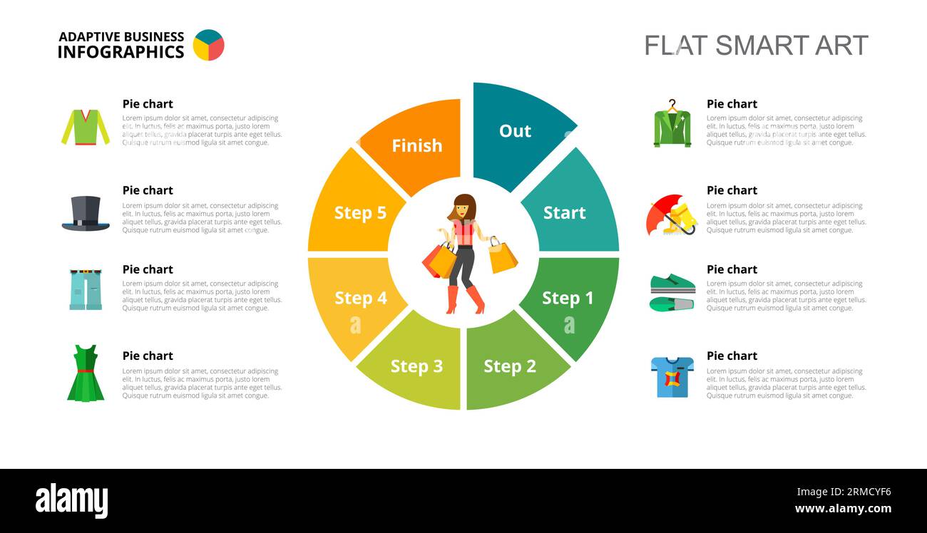 Clothing Pie Chart Slide Template Stock Vector Image & Art - Alamy