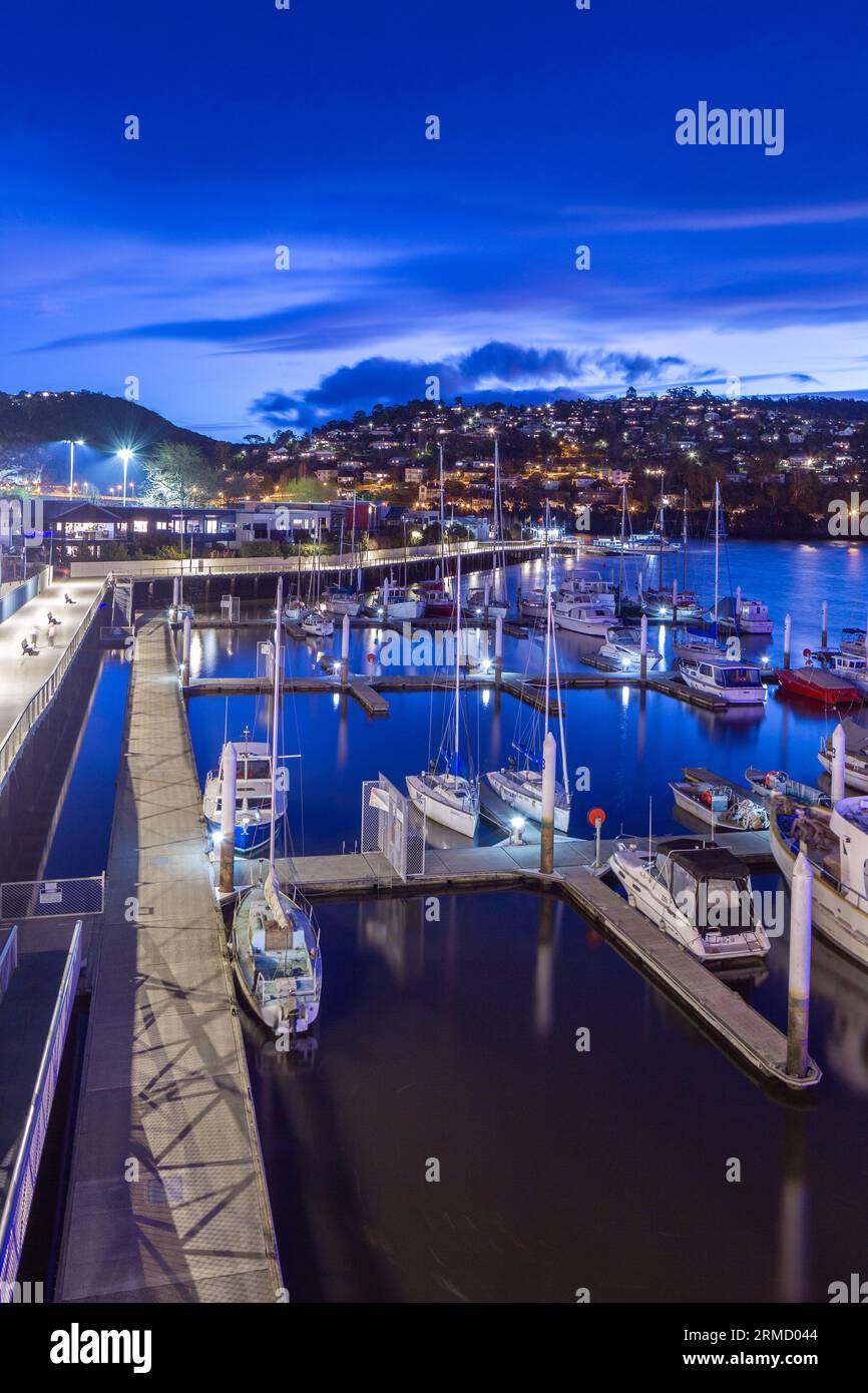 Seaport marina on the Esk River in Launceston, Tasmania, Australia ...