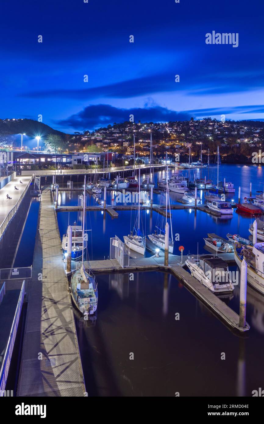 Seaport marina on the Esk River in Launceston, Tasmania, Australia ...