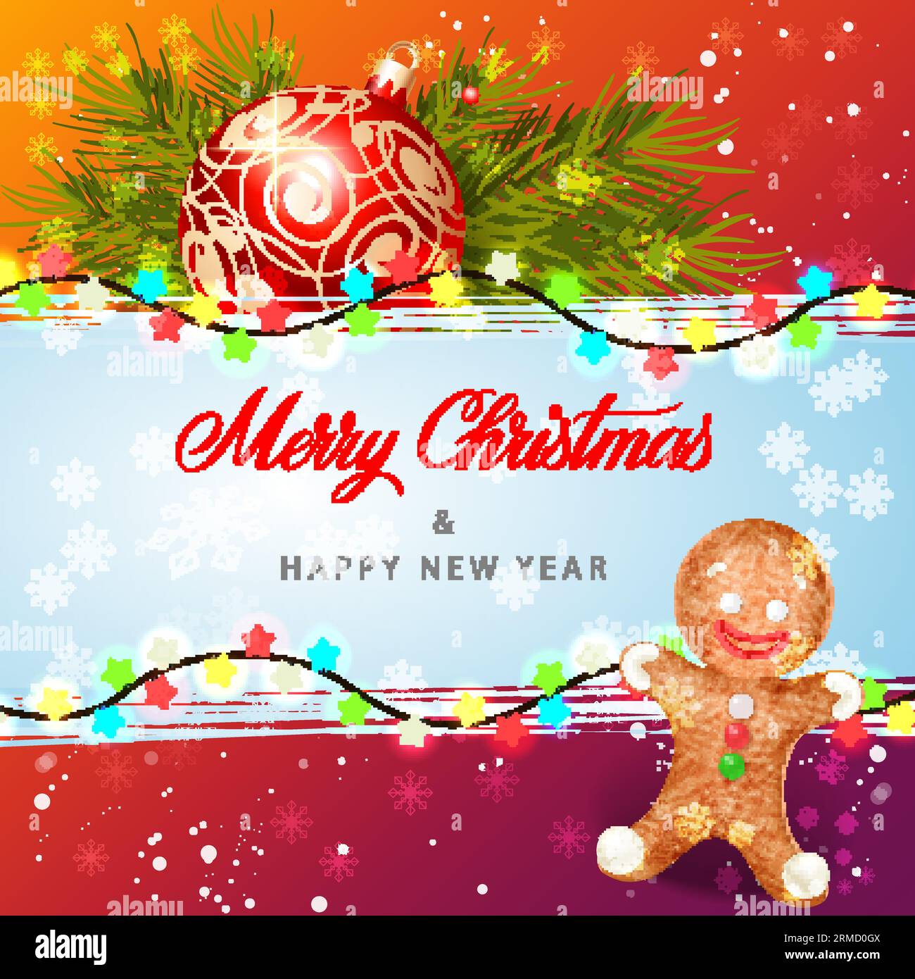 Christmas and New Year Inscription Stock Vector Image & Art - Alamy
