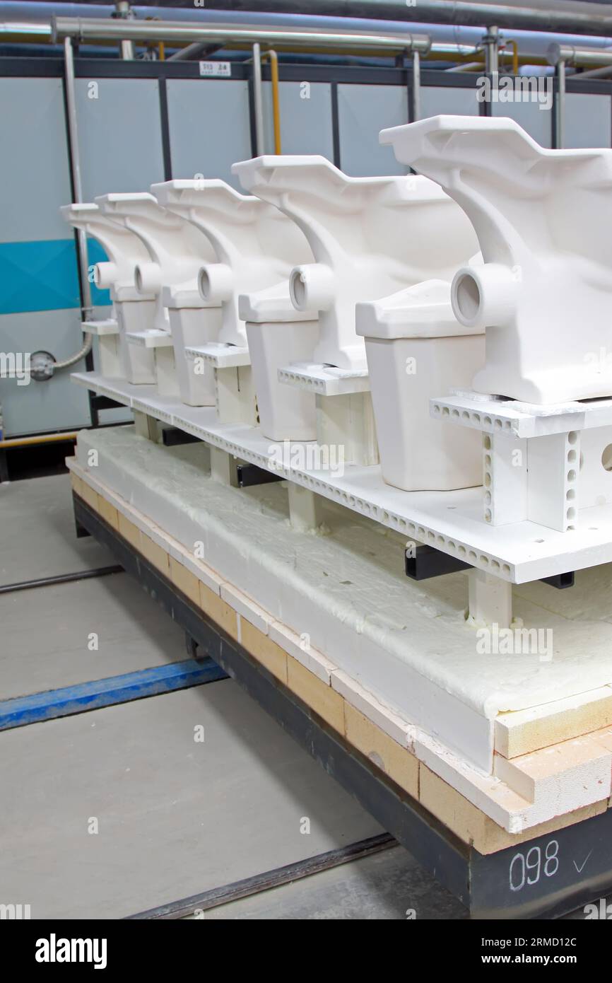 Ceramic toilet products, in a workshop production line Stock Photo - Alamy