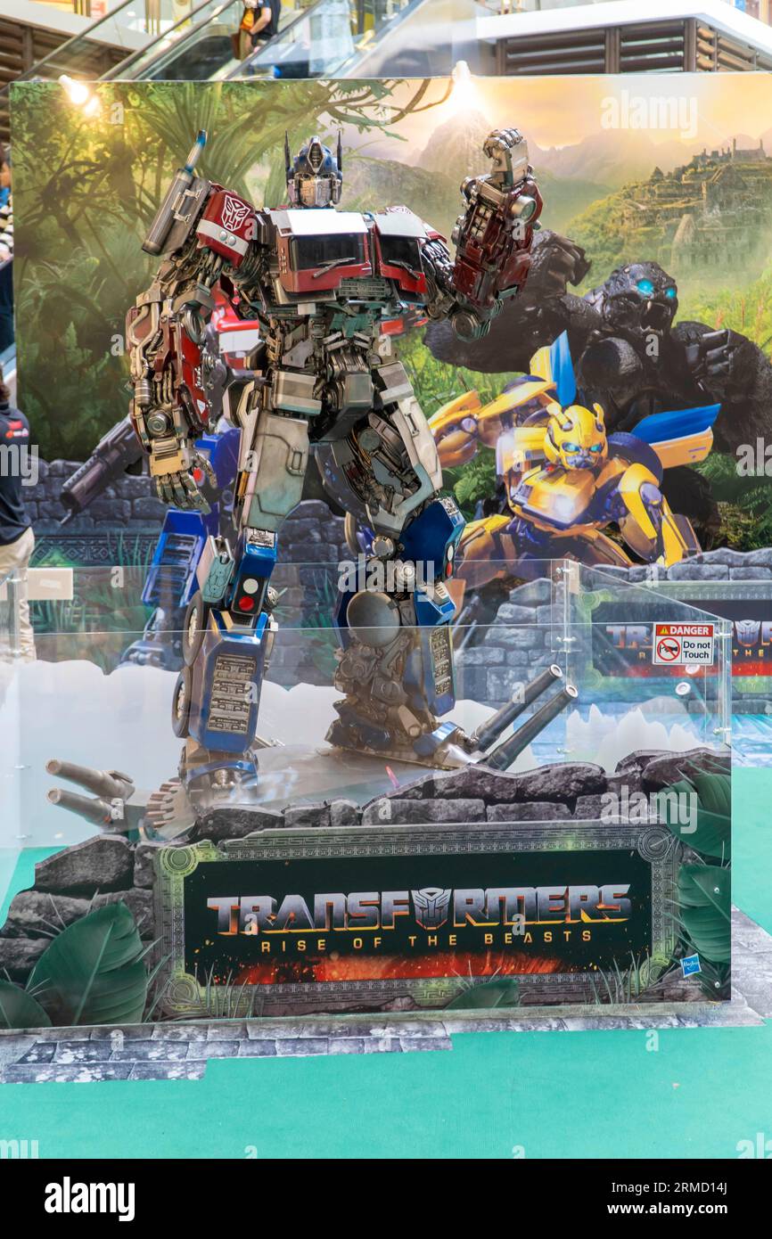 Kuala Lumpur, Malysia - June 2, 2023: Statue replica of Optimus Prime ...