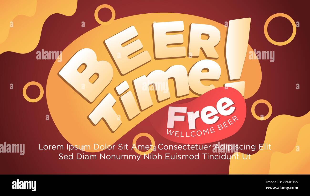 beer time modern banner template. promotional banner template vector ...