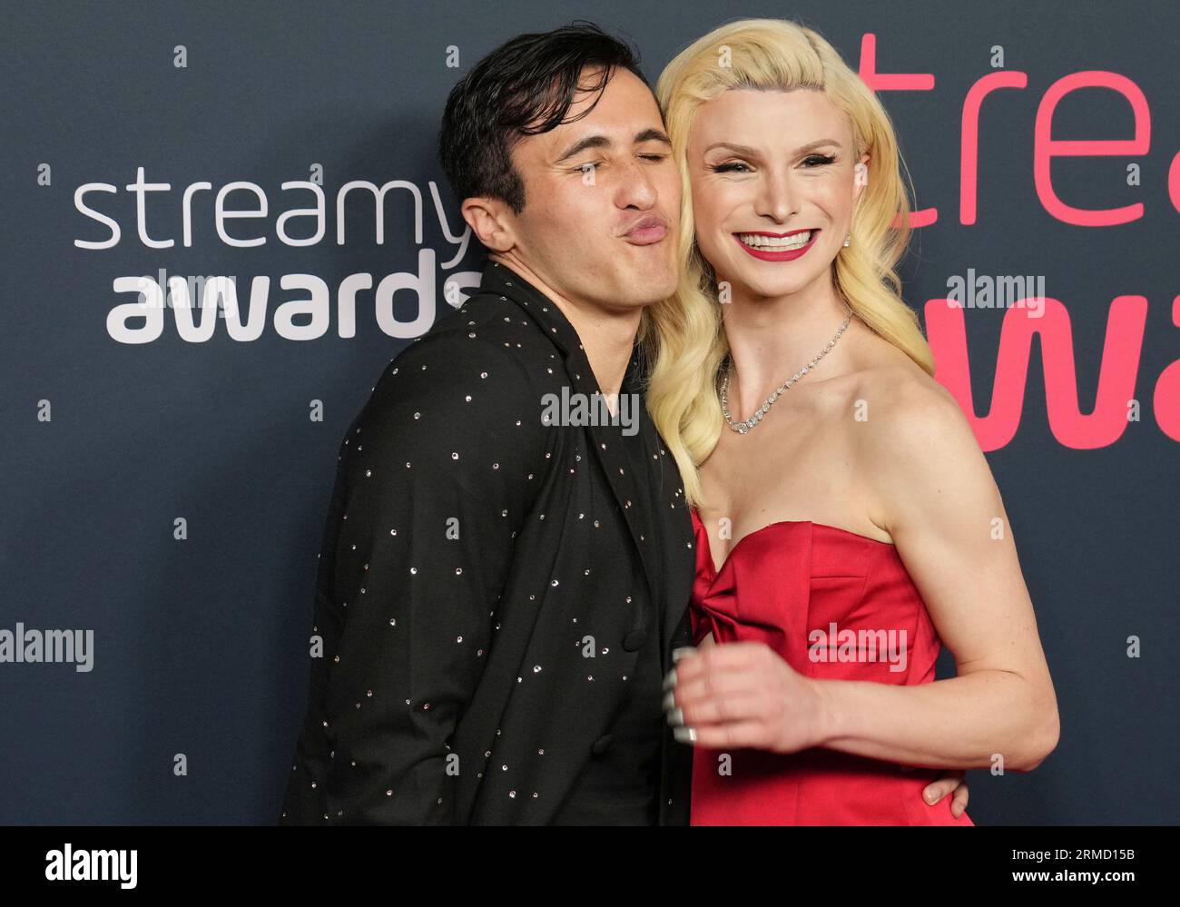 Los Angeles, USA. 27th Aug, 2023. (L-R) Chris Olsen and Dylan Mulvaney ...