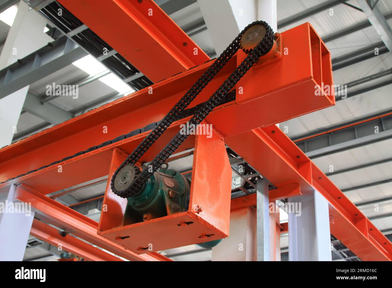 steel structure and transmission equipment in a factory Stock Photo - Alamy