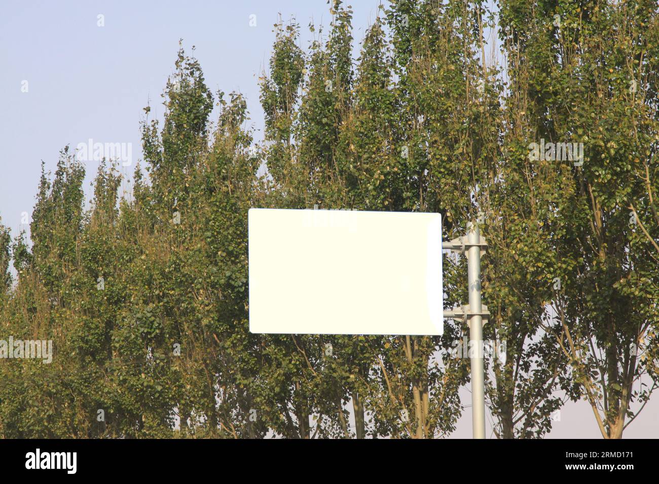 Blank green highway road signs hi-res stock photography and images - Alamy