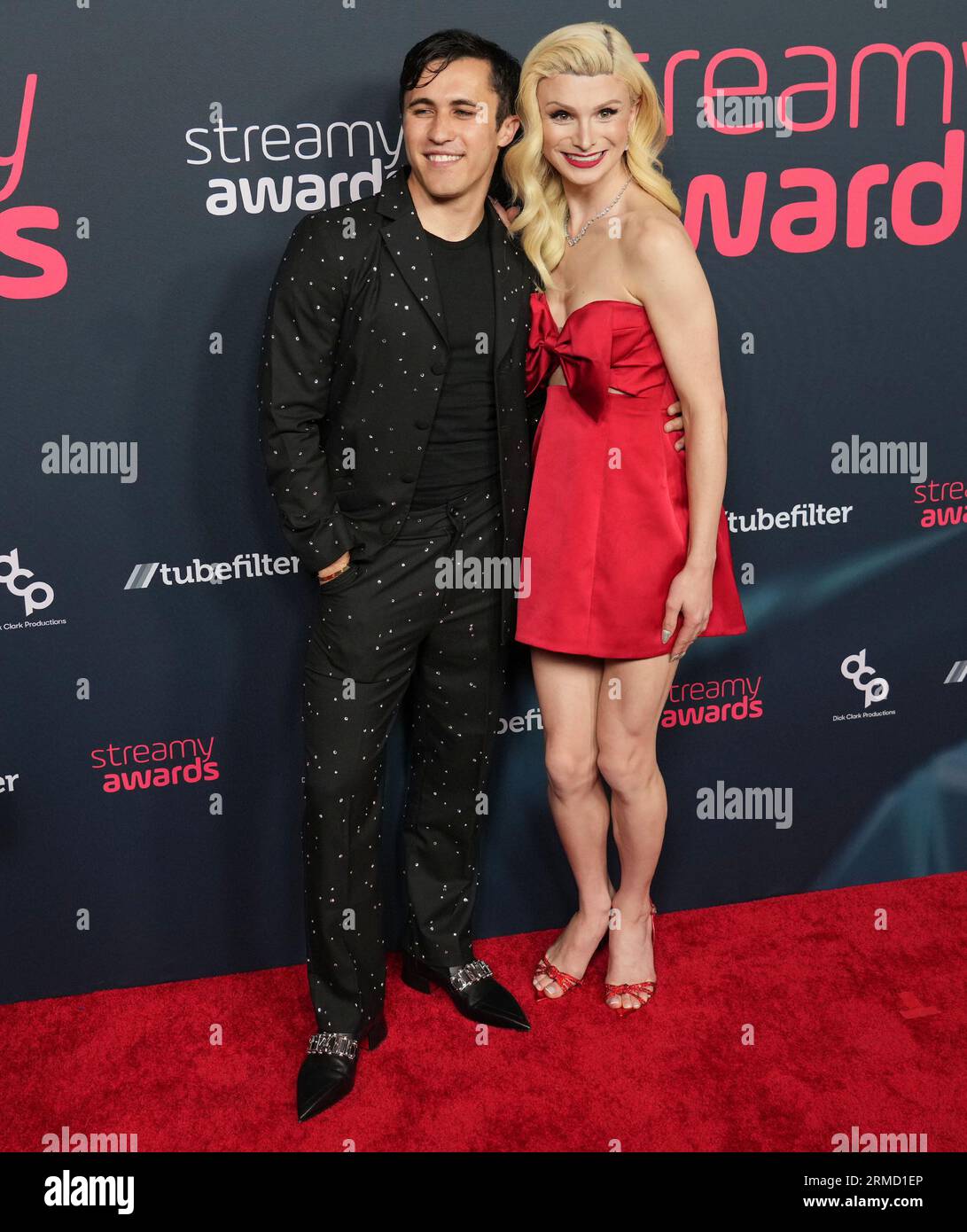 Los Angeles, USA. 27th Aug, 2023. (L-R) Chris Olsen and Dylan Mulvaney ...