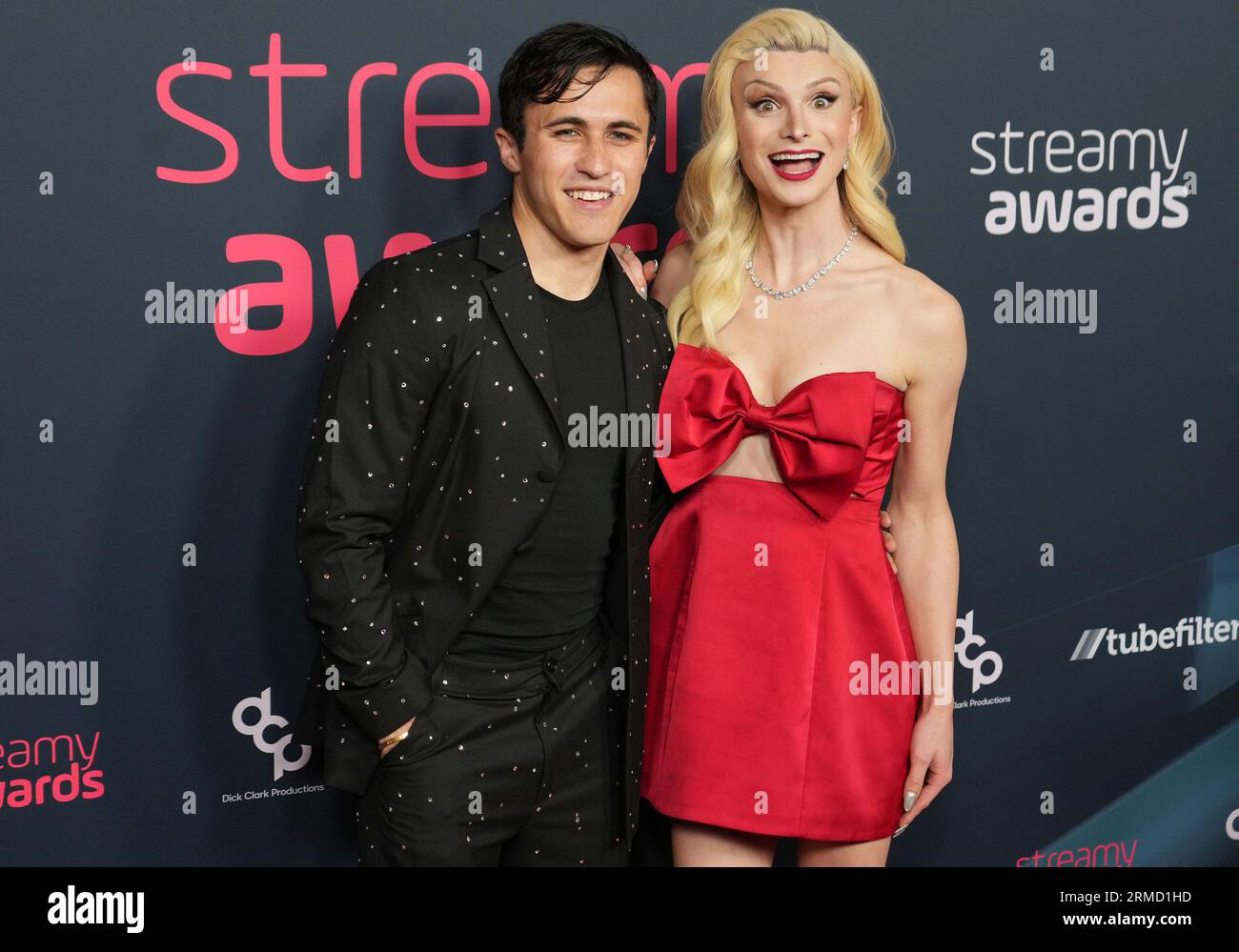 Los Angeles, USA. 27th Aug, 2023. (L-R) Chris Olsen and Dylan Mulvaney ...