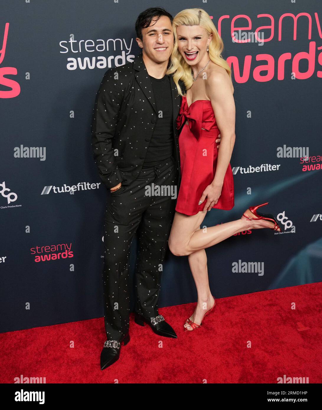 Los Angeles, USA. 27th Aug, 2023. (L-R) Chris Olsen and Dylan Mulvaney ...