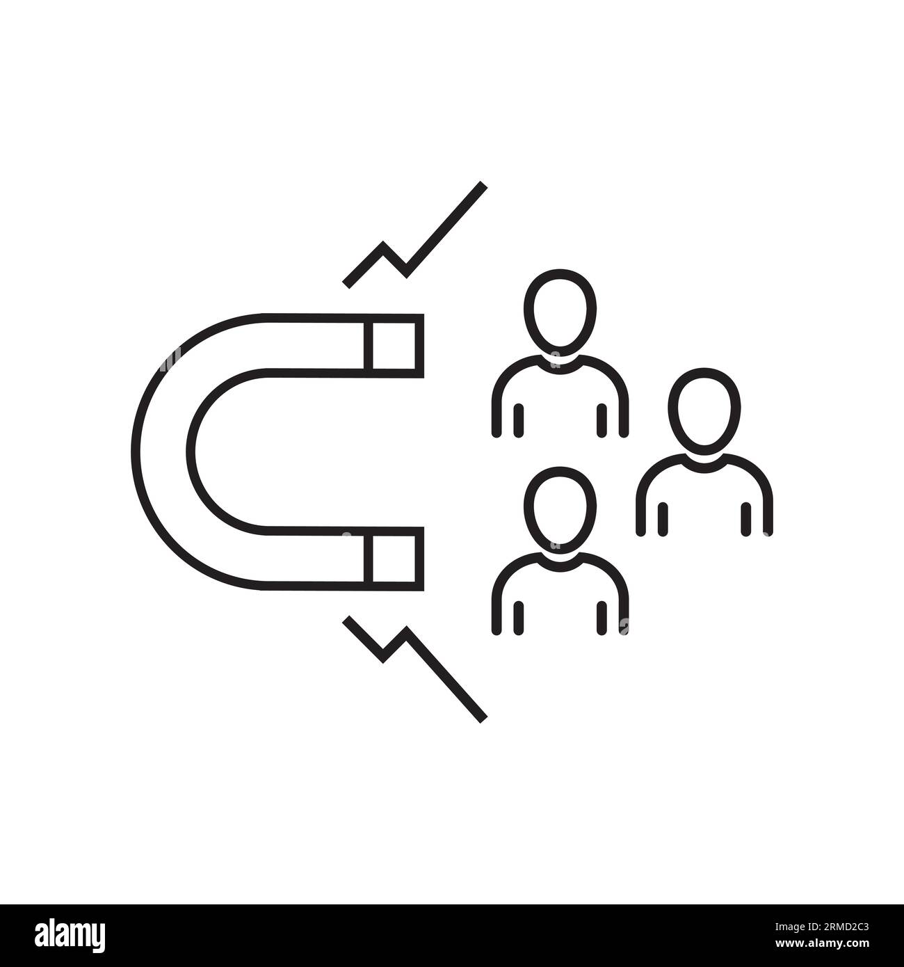 Crowd magnet Stock Vector Images - Alamy