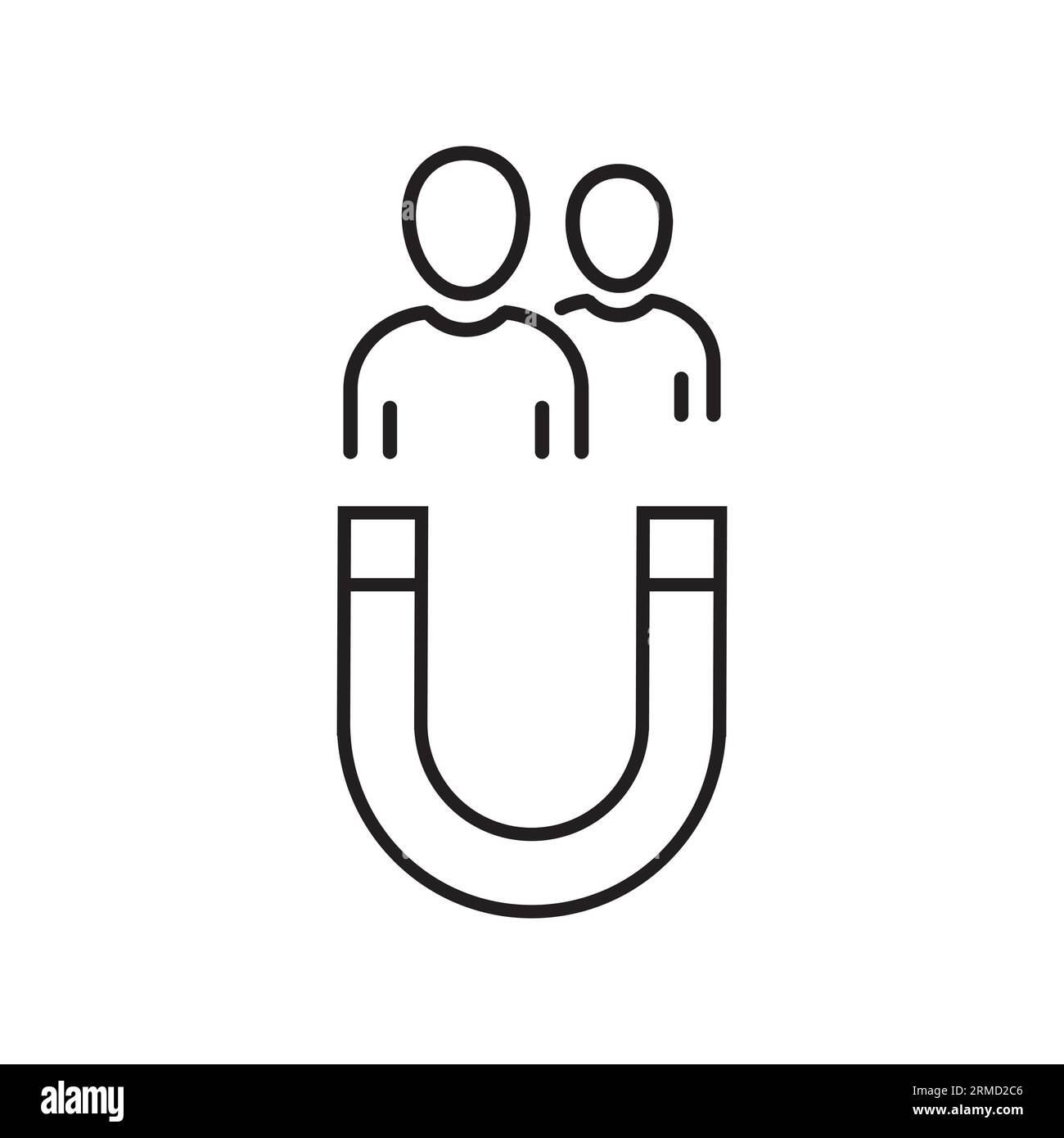 customer retention line icon with a magnet Stock Vector Image & Art - Alamy