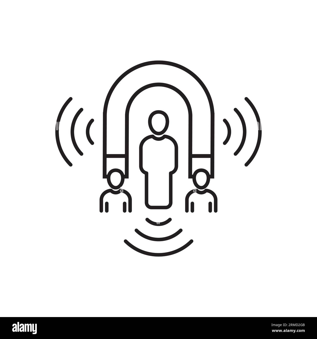 Customer Marketing Line Icon Concept Customer Marketing Flat Vector Symbol Sign Outline