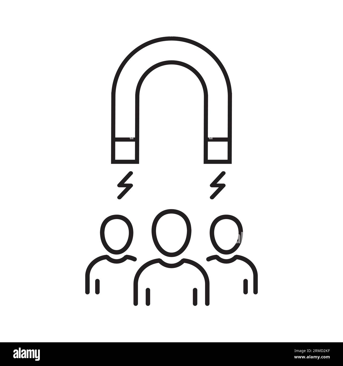 Crowd magnet Stock Vector Images - Alamy