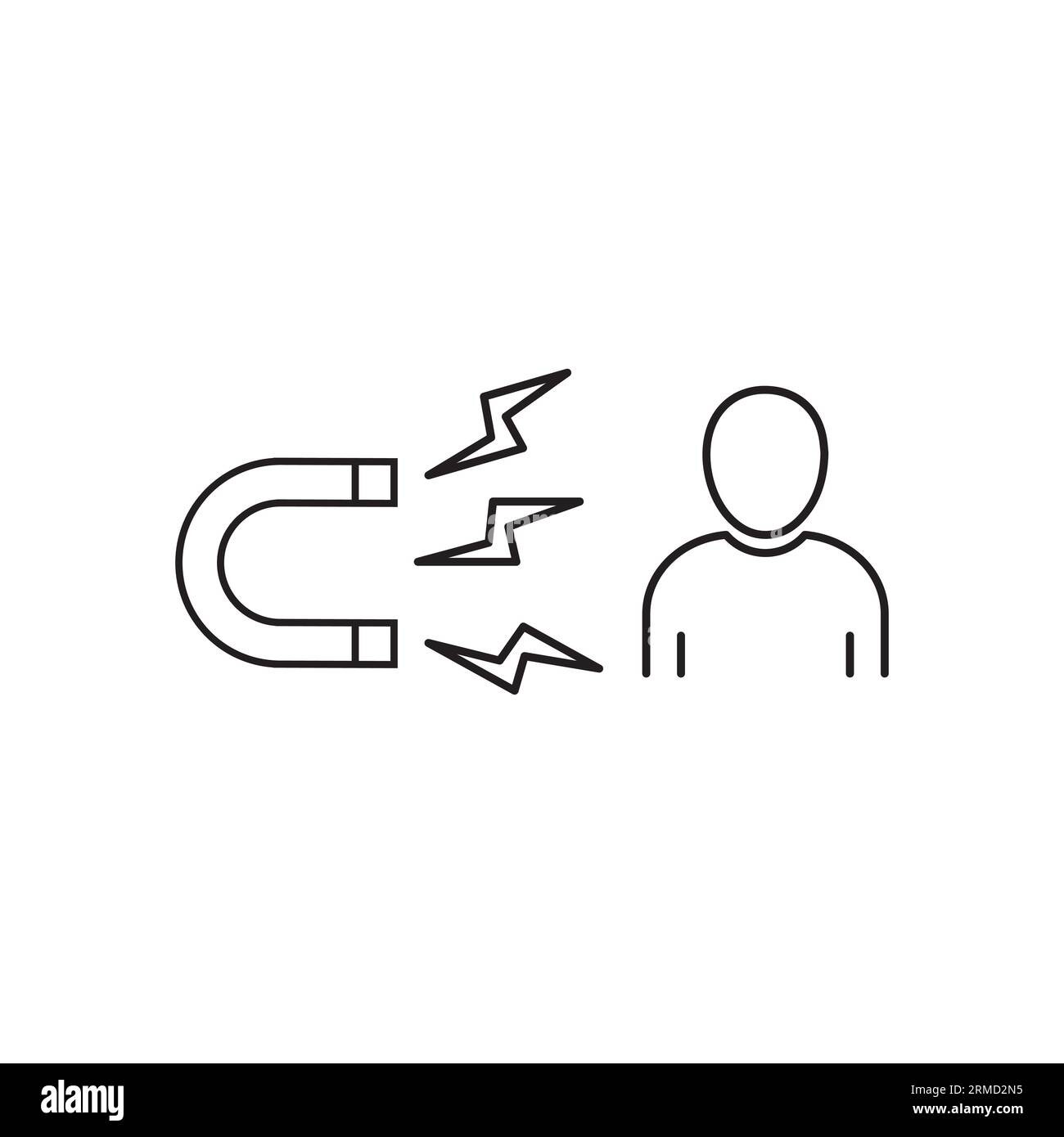 customer retention line icon with a magnet Stock Vector Image & Art - Alamy