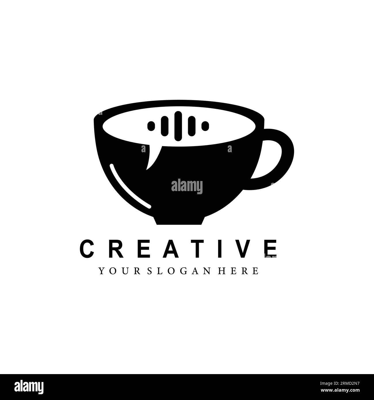 Coffee and bubble chat logo concept. Coffee talk forum logo design template eps Stock Vector ...