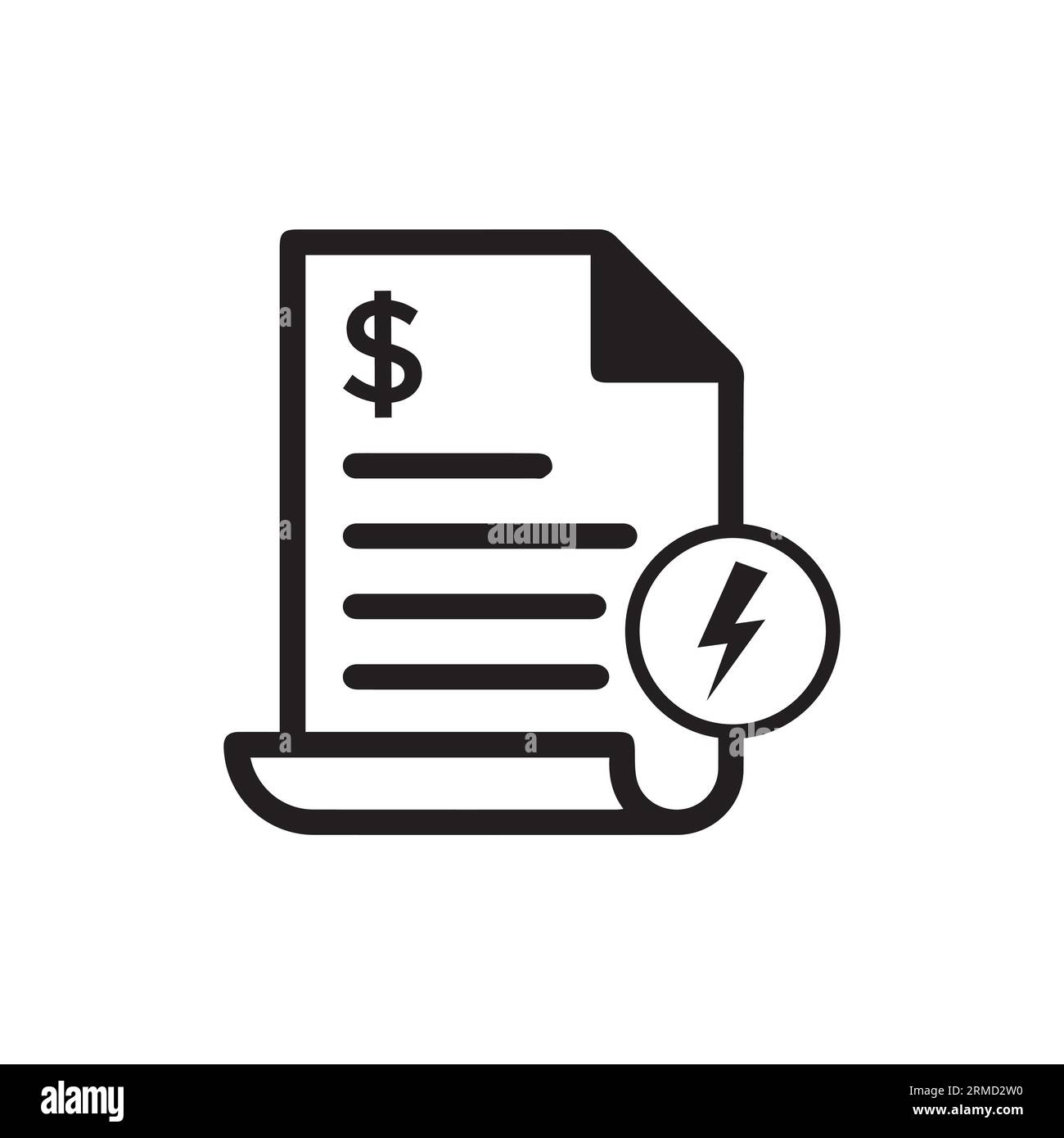 Energy utility bill icon. Clipart image isolated on white background ...