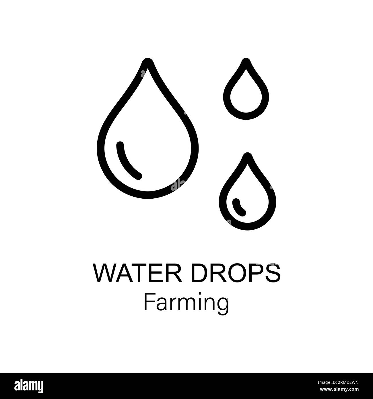 Drops Outline Vector Icon Thin Line Black Water Drops Icon Vector