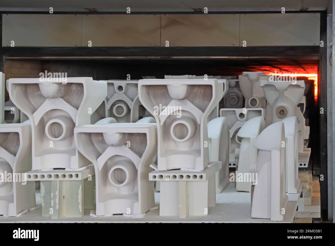 ceramic toilet products in a workshop production line Stock Photo - Alamy