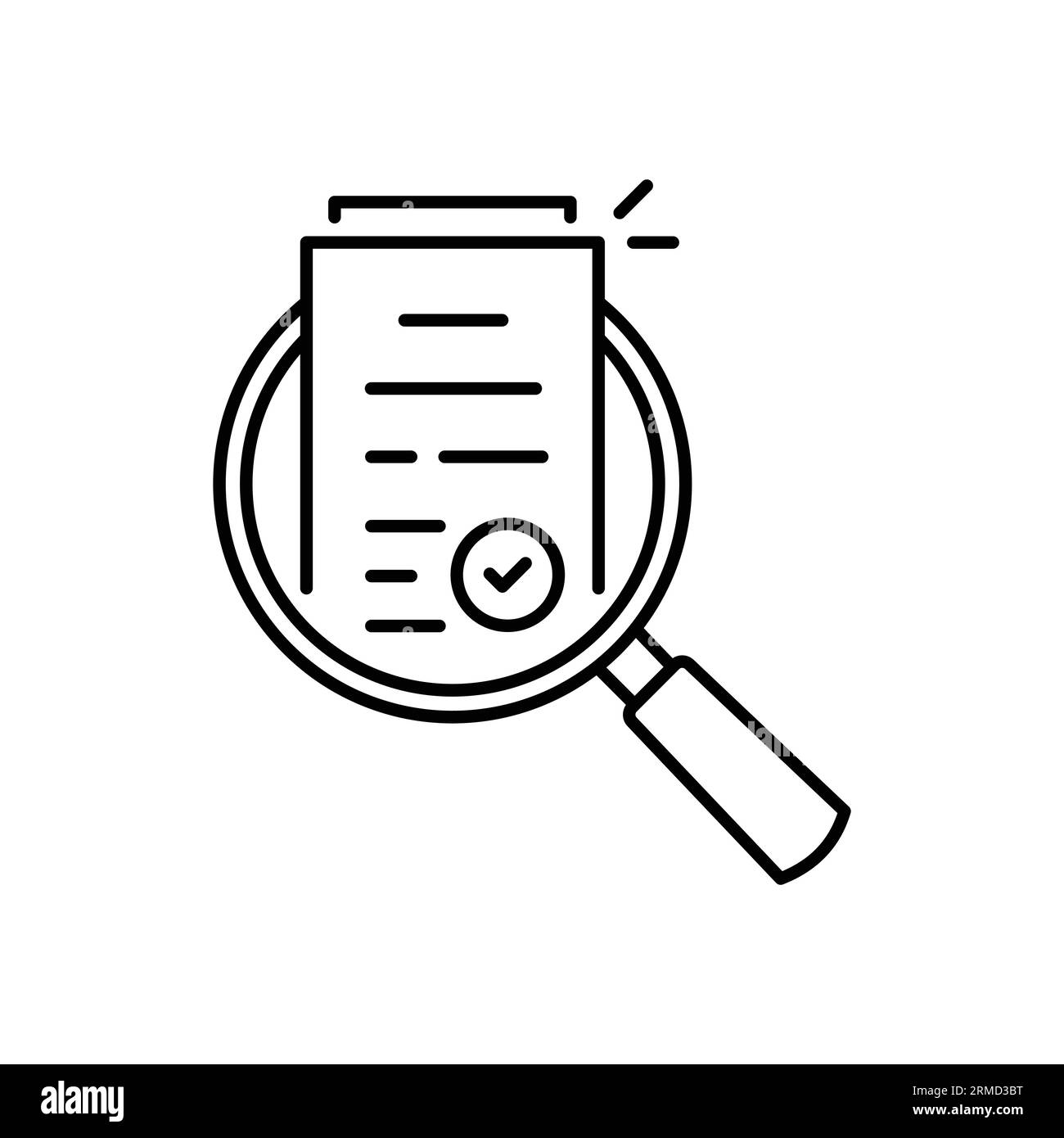 review thin line icon like assesment or audit. stroke trend modern ...