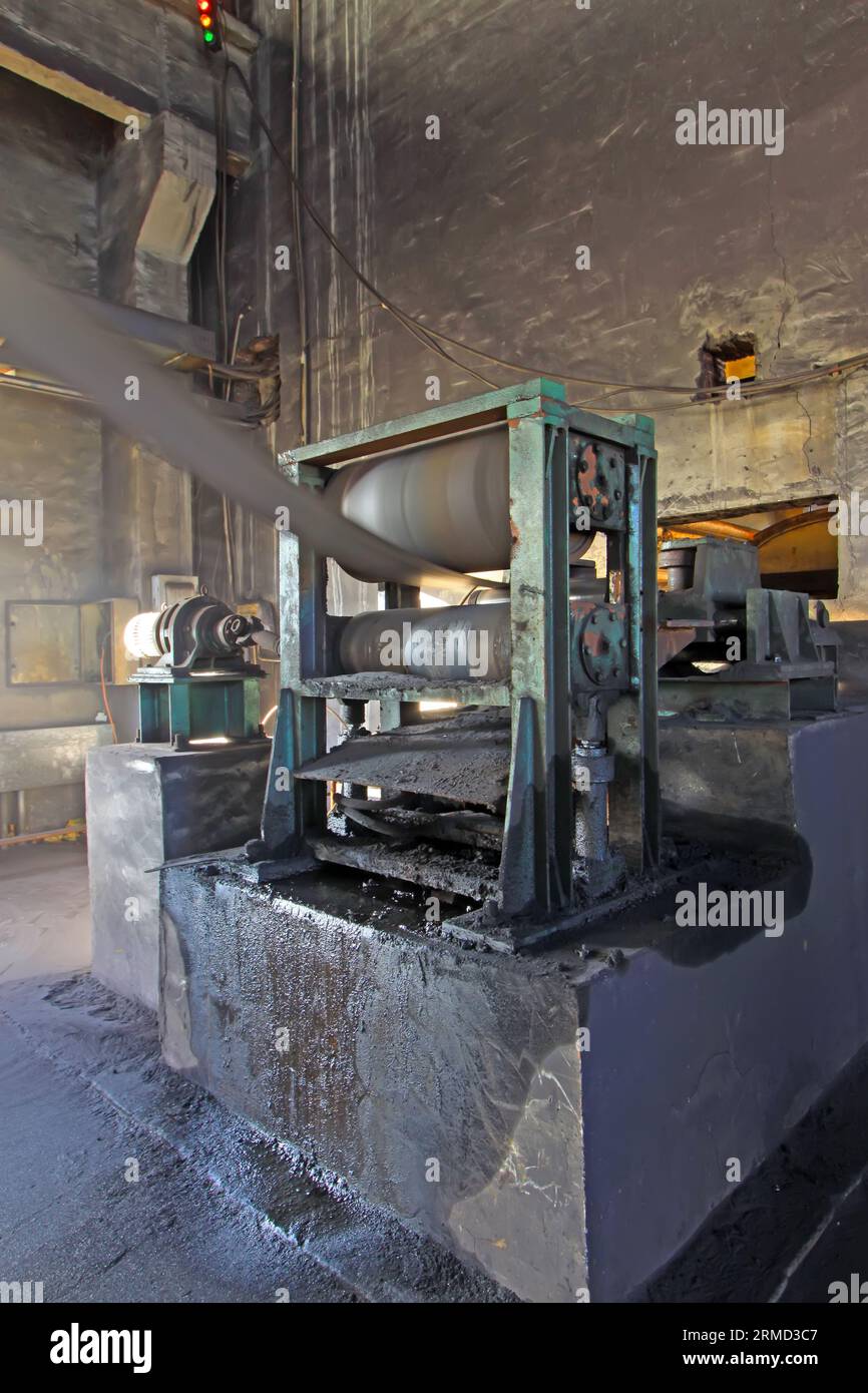 compacting machinery equipment in an old factory Stock Photo - Alamy